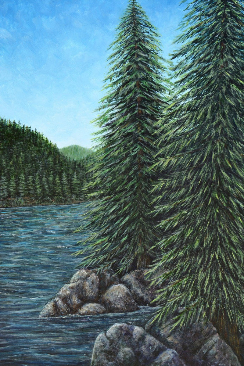 Lewiston Lake | Artist Jess Alice | Acrylic Landscape Painting