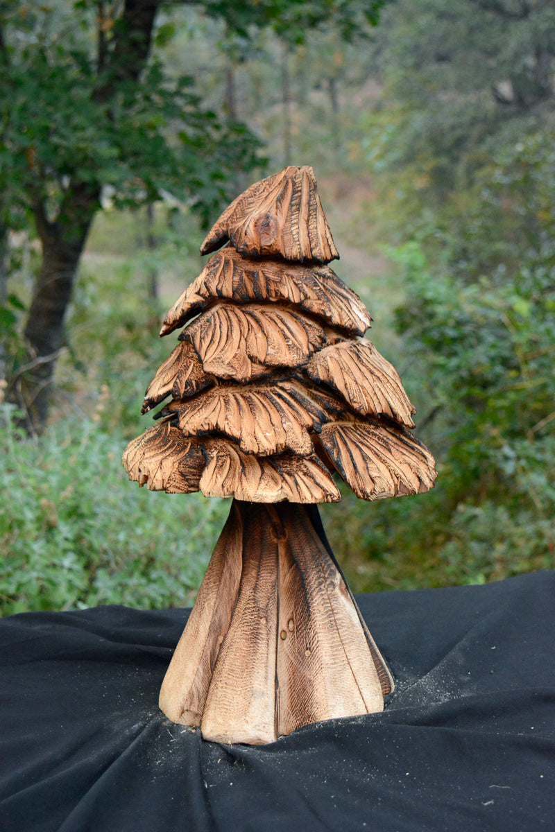 20" Chainsaw Carved Tree Wood Sculpture |Artist & Carver Jess Alice