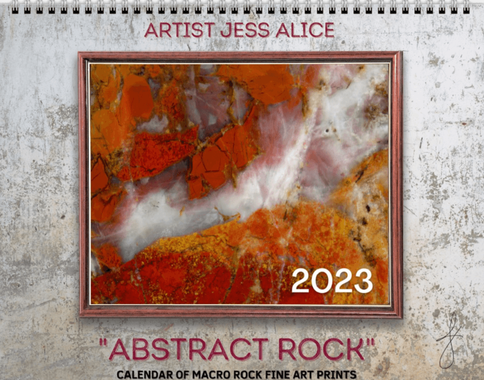 Abstract Rock Calendar by Artist Jess Alice